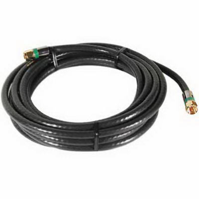 18 AWG Quad Shielded RG6 Coaxial Cable, Black, 12 Ft. - True Value Hardware