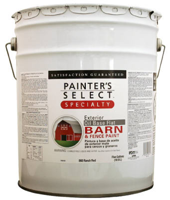 Speciality Barn & Fence Paint, Oil-Base, Flat, Ranch Red, 5 Gallons ...
