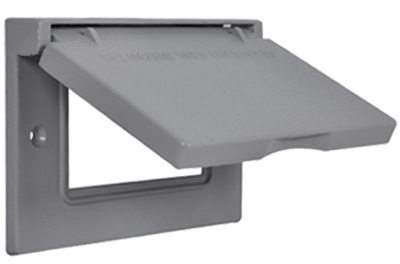 Weatherproof Horizontal GFI Flip Cover, Single Gang, Gray - True Value ...