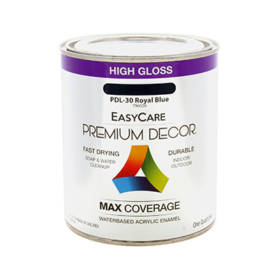 Premium Decor Royal Blue Gloss Enamel Paint, Qt. - True Value Hardware