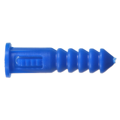 Wall Anchor, Blue Ribbed Plastic, 8-10-12 x 1-1/4-In., 100-Pk. - True ...