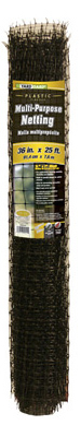 Multi-Purpose Mesh Netting, Black PVC, 3 x 25-Ft. - True Value Hardware