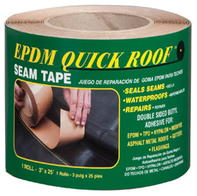 EPDM Roof Seam Tape, Black EPDM, 3-In. x 25-Ft. - True Value Hardware