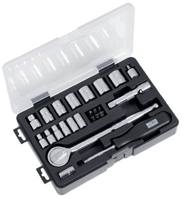 24-Pc. SAE Socket Set, 1/4 & 3/8 In. Drive - True Value Hardware