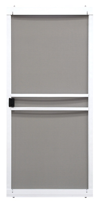 Breezeway Sliding Patio Screen Door, White Steel, Adjustable Height, 36 ...