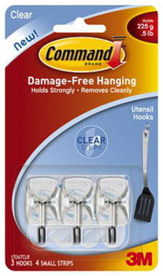 Clear Hooks w/ Clear Adhesive Strips - True Value Hardware