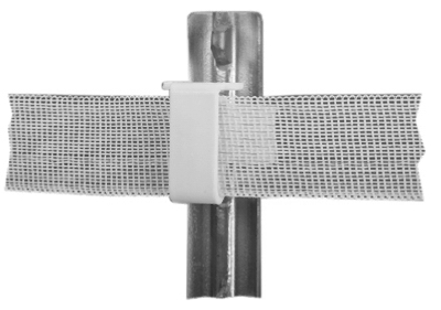 Electric Fence Insulator, Studded T-Post, White - True Value Hardware