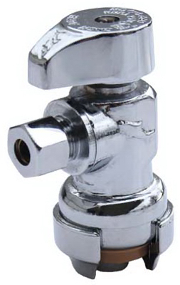 Push-Fit Compression Angle Stop, 1/2 x 1/4 In. - True Value Hardware