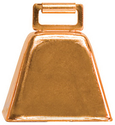 Cow Bell, Copper-Plated Steel, 2-1/2 x 2-1/4 In. - True Value Hardware