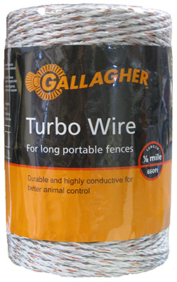 Electric Fence Turbo Wire, Ultra White, 1/16-In. x 656-Ft. - True Value ...