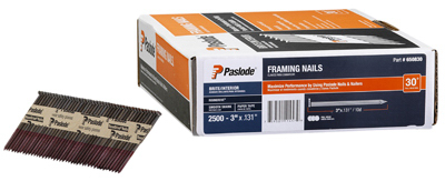Collated Framing Nails, Smooth Brite 30 Degree, 3-In. x .131, 2,500-Ct ...