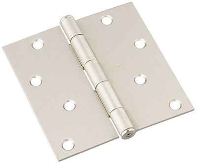 Door Hinge, Interior, Square-Edge, Satin Nickel, 4 In. - True Value ...