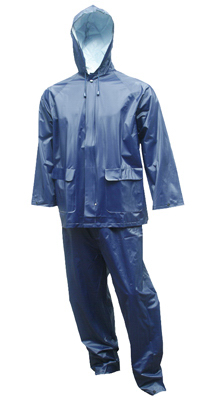 Tuff-Enuff Plus 2-Pc. Rainsuit, Navy PVC, XXL - True Value Hardware