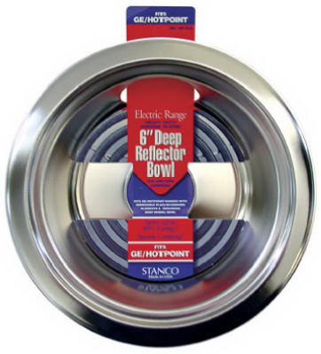 Electric Range Reflector Bowl, Deep Inset, Chrome, 6-In. - True Value ...