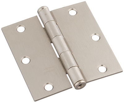Door Hinge, Interior, Square-Edge, Satin Nickel, 3 In. - True Value ...