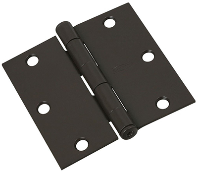 Door Hinge, Interior, Square-Edge, Oil-Rubbed Bronze, 3-1/2 In. - True ...