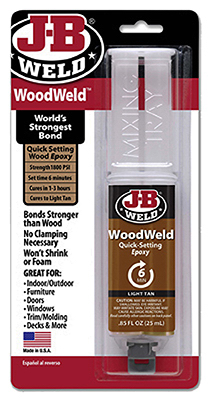WoodWeld Quick Setting Wood Epoxy Syringe, 25 ml. - True Value Hardware