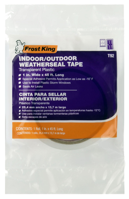 Clear Plastic Window Weatherseal Tape, 1 In. x 45 Ft. - True Value Hardware