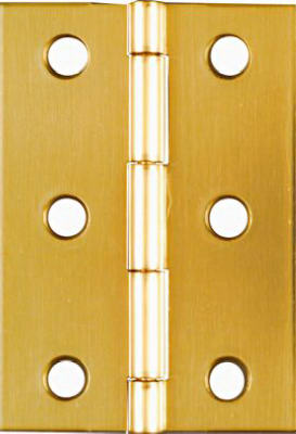 Broad Hinge, Brass, 2-1/2 x 1-3/4 In., 2-Pk. - True Value Hardware