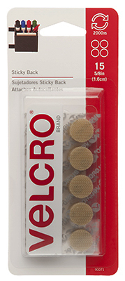 Sticky Back Fasteners, Beige, 5/8 In. Coins, 15-Ct. - True Value Hardware