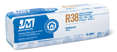 R38 Unfaced Fiberglass Batt Insulation, 42.66 Sq. Ft. Coverage, 13 x 16 ...