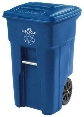 Recycle Cart, Blue, Wheeled, 32 Gallon - True Value Hardware