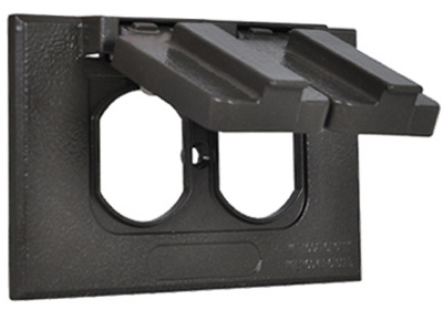 Weatherproof Horizontal Flip Cover, Single Gang, Bronze - True Value ...