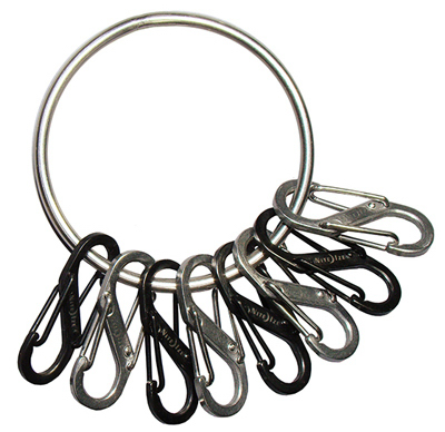 BigRing Key Holder + 8 S-Biners, Stainless Steel - True Value Hardware