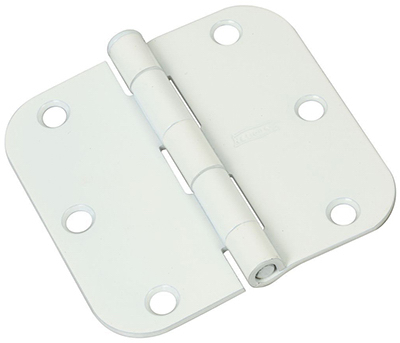 Door Hinge, Interior, Round-Edge, White, 3-1/2 In., 3-Pk. - True Value ...