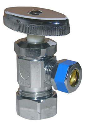 Angle Valve, Chrome, Coarse Thread Style, 5/8 In. O.D. Compression ...