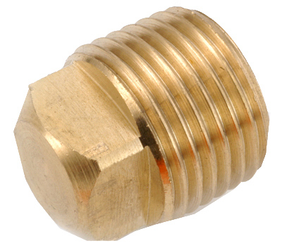 Pipe Plug Fitting, Square, Lead Free Brass, 1/4-MPT - True Value Hardware