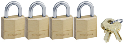 Keyed-Alike 4-Pin Padlocks, Solid-Brass, 3/4-In., 4-Pk. - True Value ...
