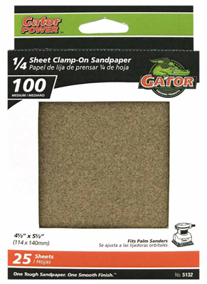 Sanding Sheets, Aluminum Oxide, 100-Grit, 4.5 x 5.5-In., 25-Pk. - True ...