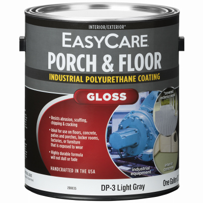 Interior/Exterior Gloss Polyurethane Porch & Floor Enamel, Light Gray ...
