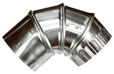 Adjustable HVAC Elbow, Aluminum, 4 In. - True Value Hardware