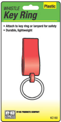 Whistle Key Ring with Split Ring, Plastic - True Value Hardware