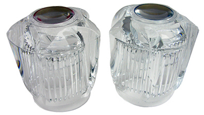 Fit-All Tub/Shower Handle Pair, Clear - True Value Hardware