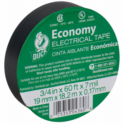 Electrical Tape, Vinyl, Flame Retardant, 0.75-Inch x 60-Ft. - True ...
