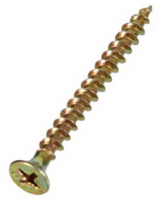 Multi-Use Screws, Flat Phillips Head, Gold, 2-In. x #6, 50-Pk. - True ...