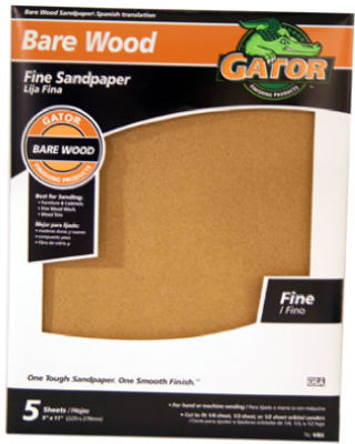 Sandpaper, Garnet Fine 150-Grit, 9 x 11-In., 5-Pk. - True Value Hardware
