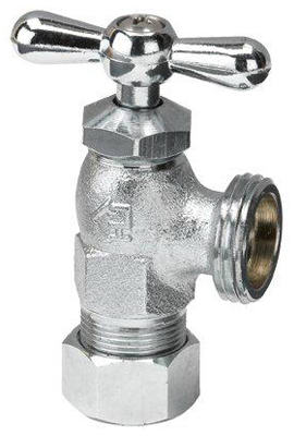 Compression Washing Machine Valve, Chrome Plated Brass, 1/2 x 3/4-In ...
