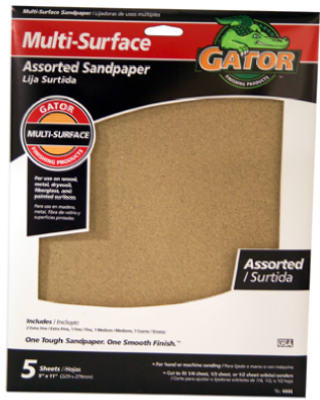 Sandpaper, Super Fine 320-Grit, 9 x 11-In., 5-Ct. - True Value Hardware