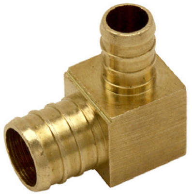 PEX Pipe Insert Elbow, Brass Barb, 3/4 x 1/2 In. - True Value Hardware