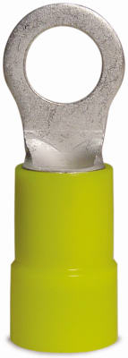 Ring Terminals, 4 AWG, Yellow, 1/2-In., 4-Pk. - True Value Hardware