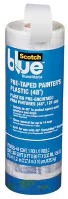 Painter's Plastic, Pre-Taped, 48-In. x 90-Ft. - True Value Hardware
