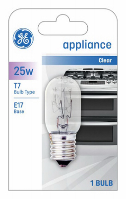 Appliance Light Bulb, Clear, T7 Shape, E17 Base, 25 Watt - True Value ...