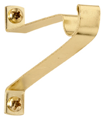 Cafe Curtain Rod Bracket, Brass, 2 In. Clearance, 7/16 In. Diameter ...