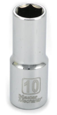 Metric Deep Well Socket, 6-Point, 3/8 In. Drive, 10mm - True Value Hardware