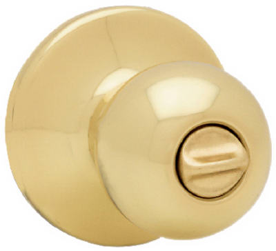 Security Polo Privacy Lockset, Polished Brass - True Value Hardware