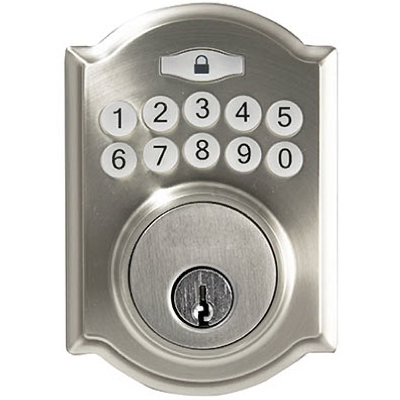 Castle Electronic Deadbolt, Satin Nickel - True Value Hardware